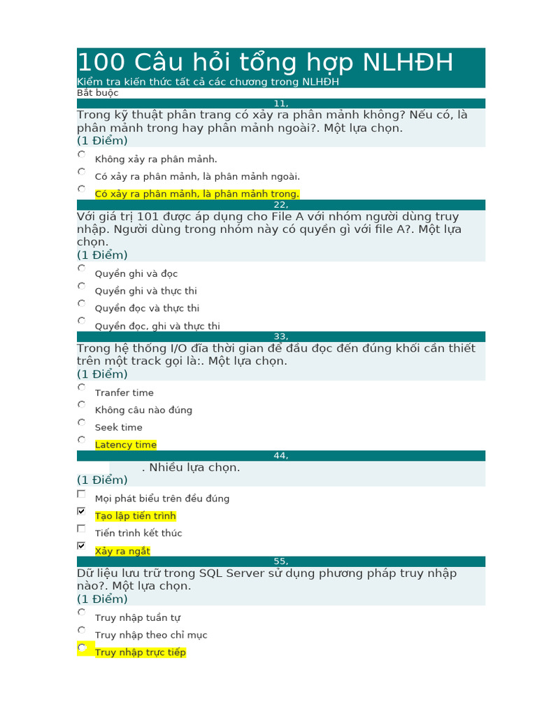 ôn CT3 Hoàng Thị Xoan | PDF