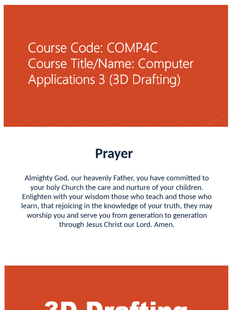 3D Drafting PPT Week2 Civil A | PDF