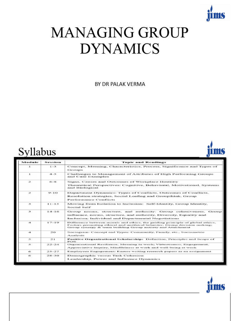 MGD - Department Dynamics | PDF