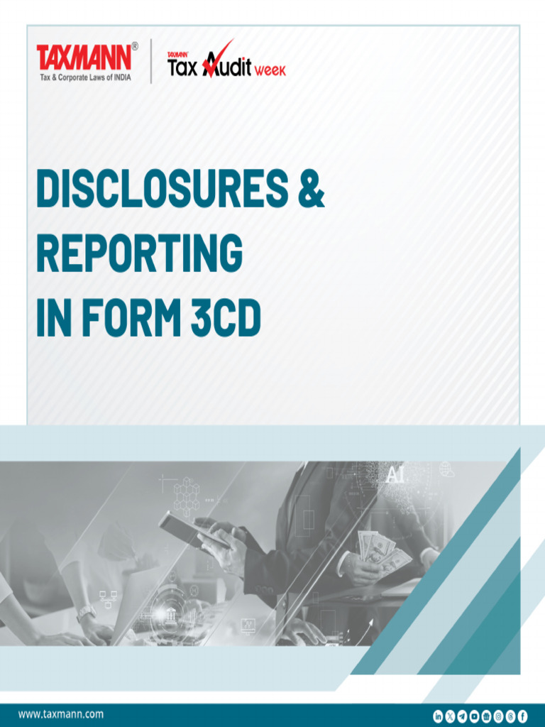 TaxAudit With Taxmann S TaxAuditFAQs Disclosures Reporting in Form 3CD ...