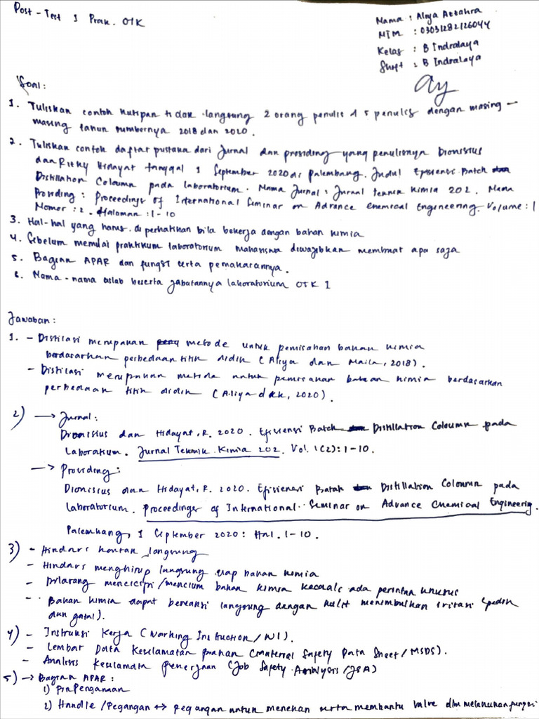 Aliya Azzahra - 03031282126044 - B - IDL | PDF