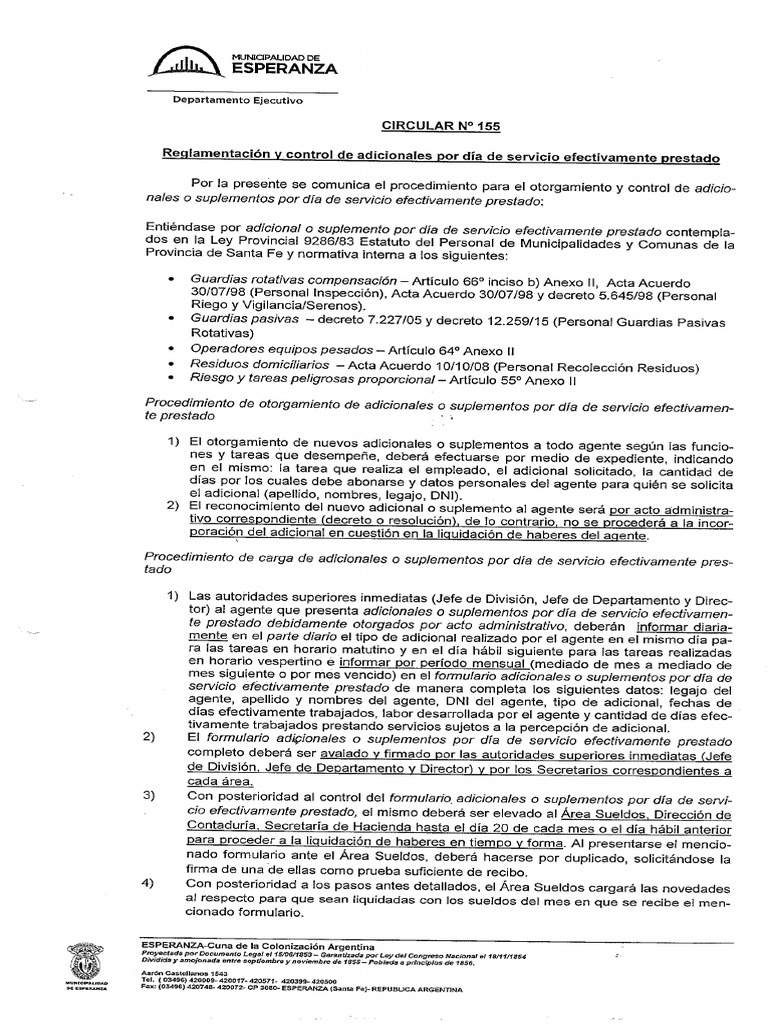 Circular interna 155-16 | PDF