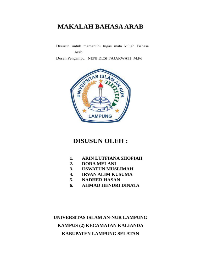 Makalah Bahasa Arab | PDF Makalah Bahasa Arab | PDF