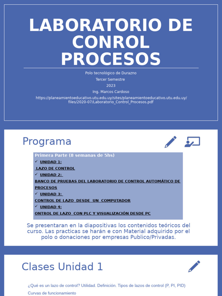 Clases Teoricas Lab Control Procesos | PDF | Controlador lógico programable | Ingeniería Informática