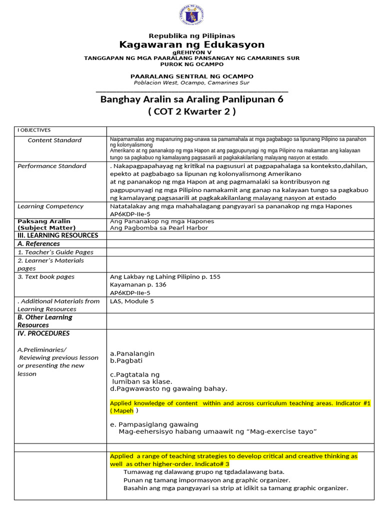 Cot 2 k2 AP6 | PDF