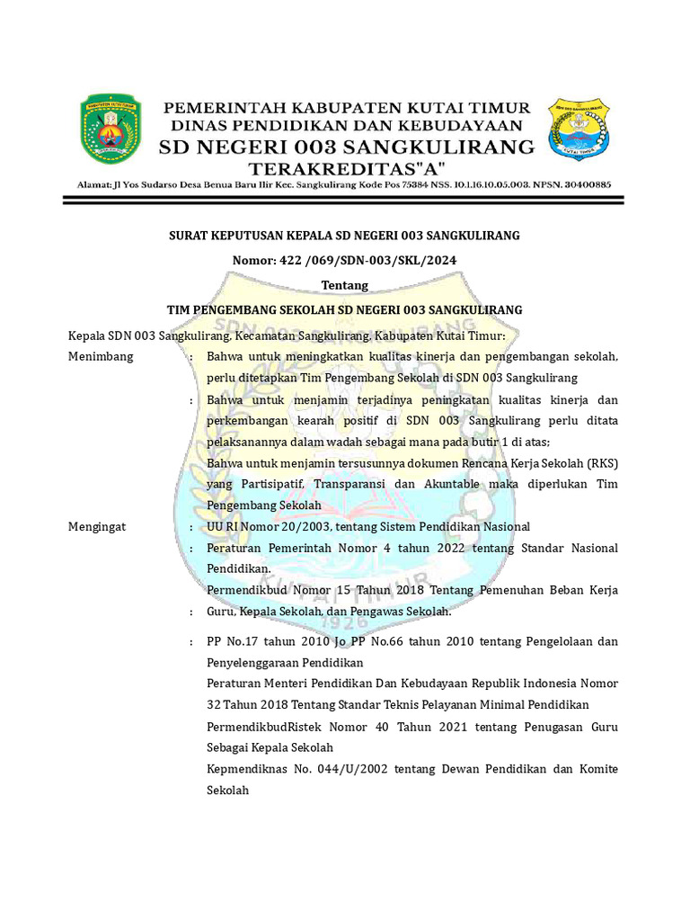 SK TPS 003 Sangkulirang - Compressed | PDF