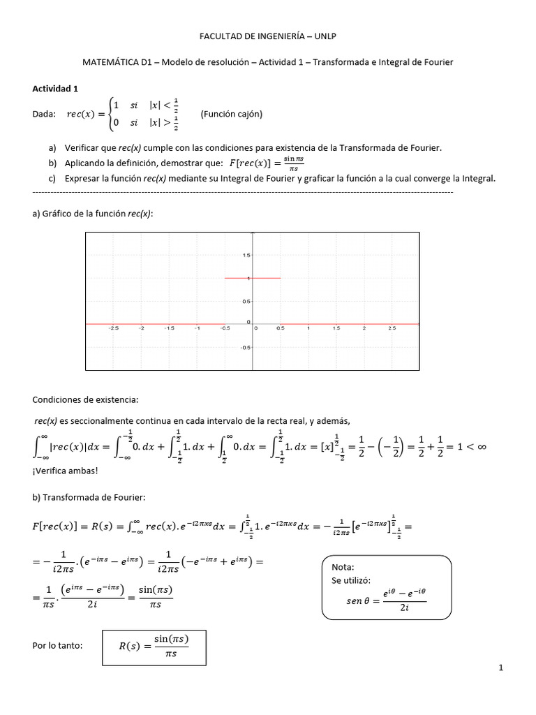 MD1 - Transf. Fourier - Act. 1 | PDF
