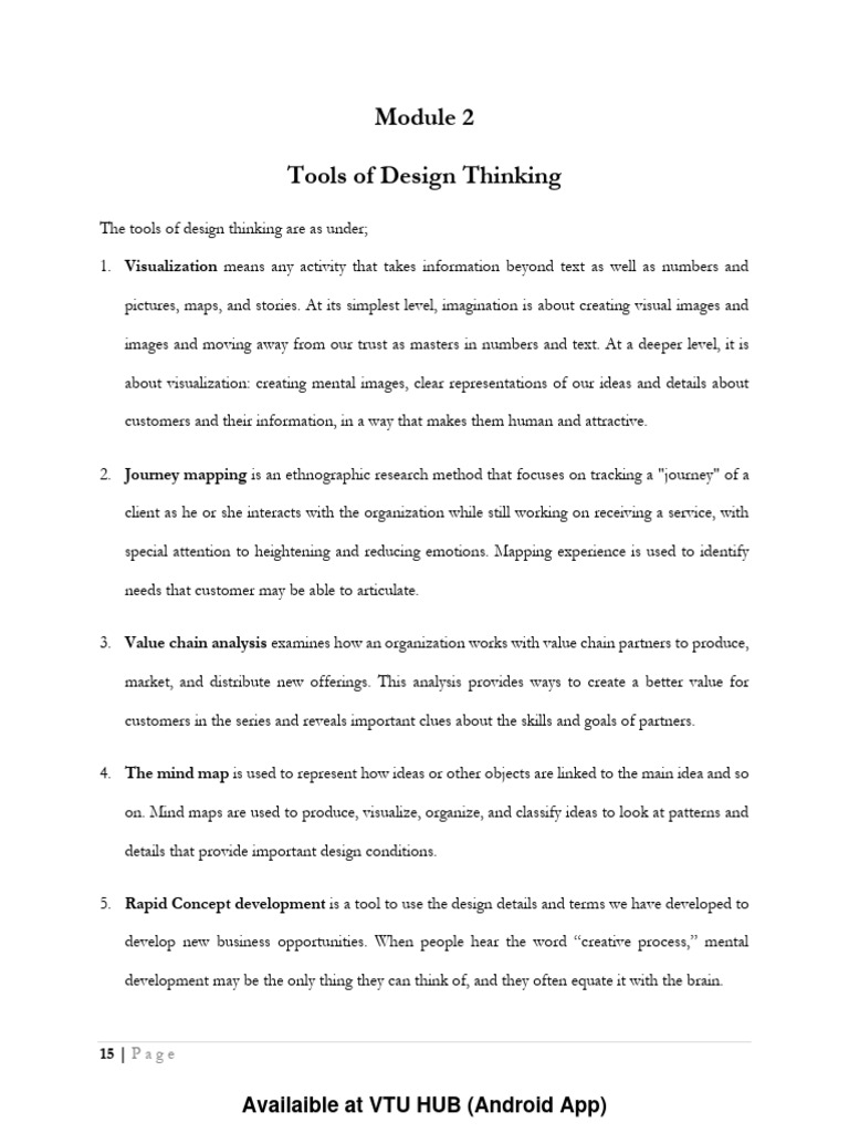 Tools of Design Thinking: Visualization | PDF