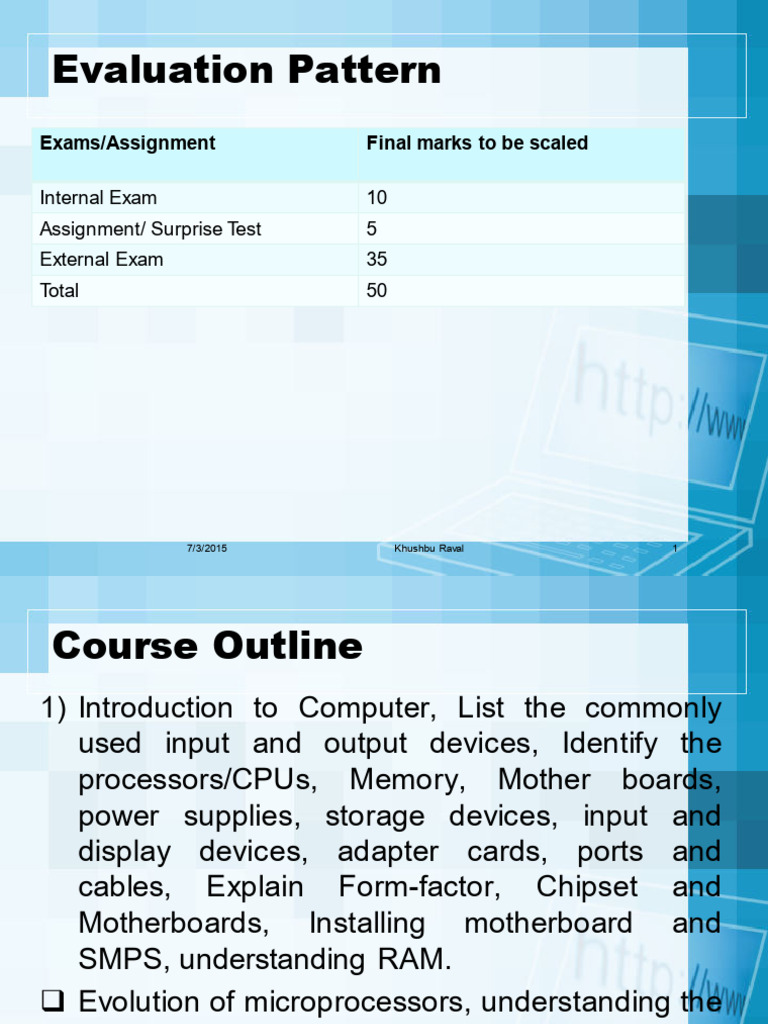 Hardware - Lect - 1 (10 Files Merged) | PDF