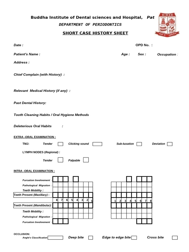 PG History Sheet | PDF