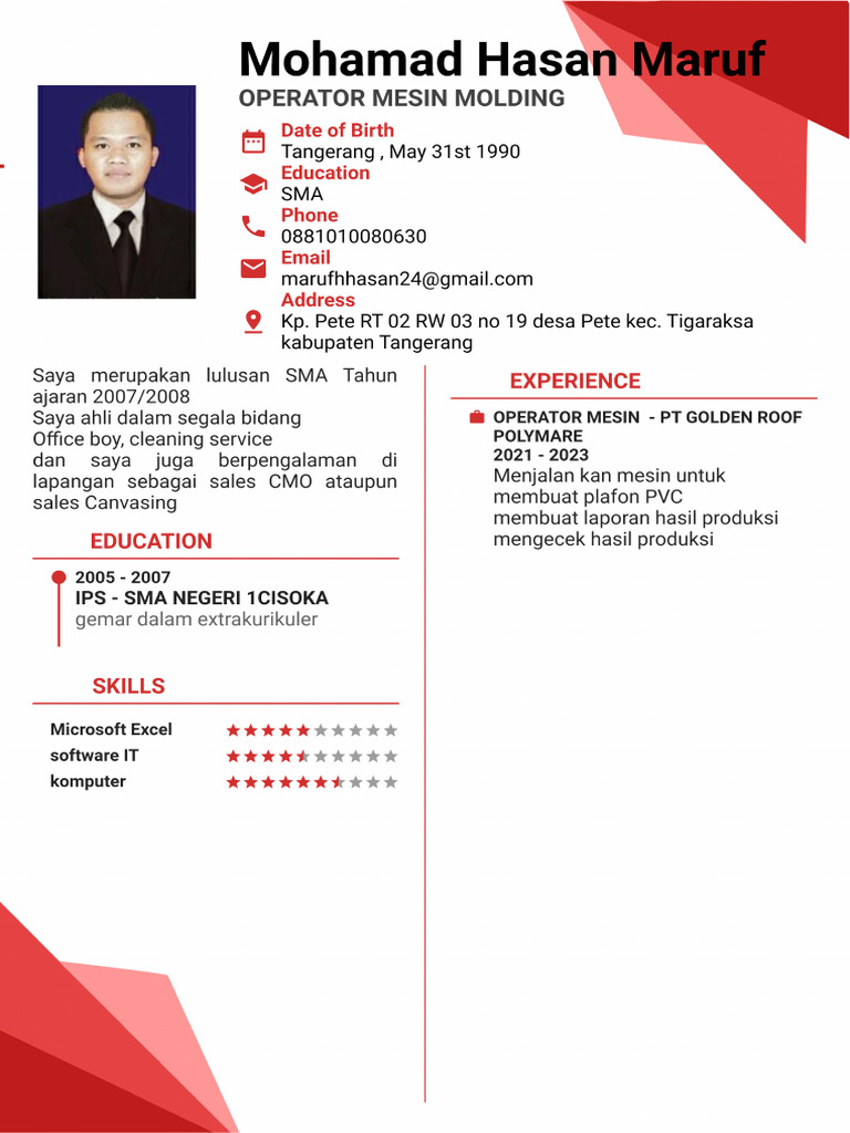CV Operator | PDF