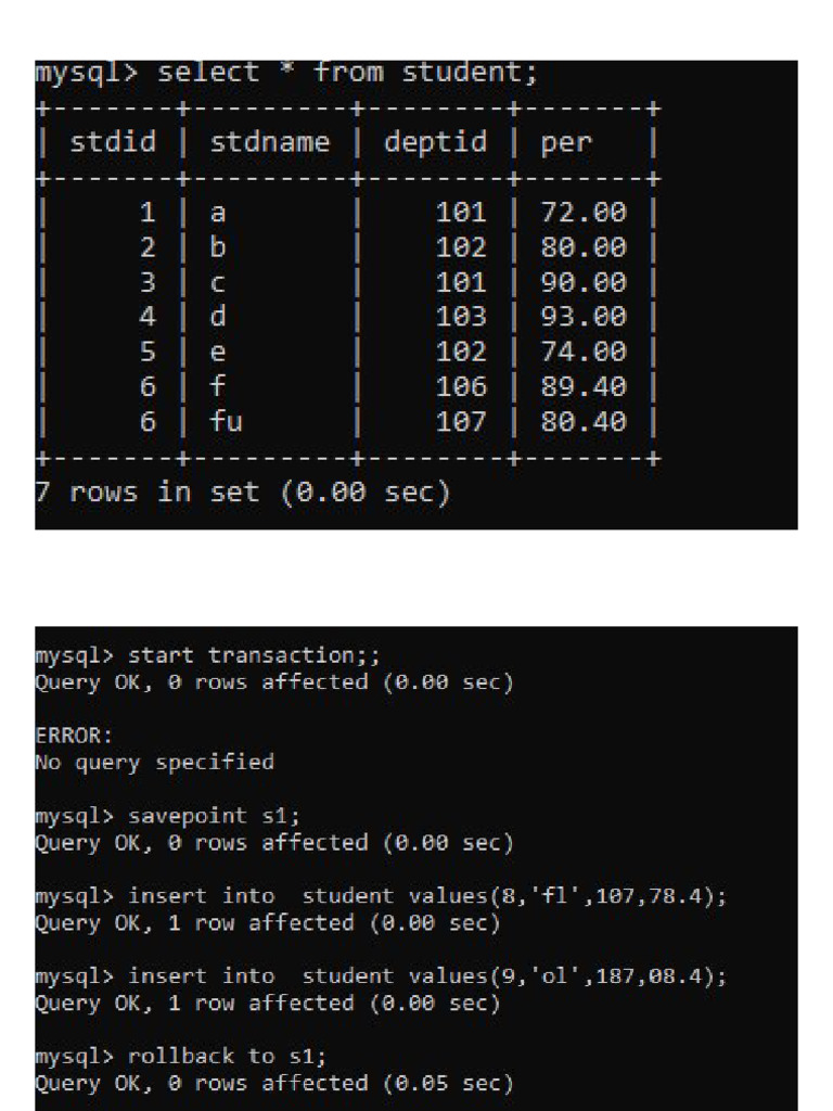 DBMS Pract7 Output | PDF