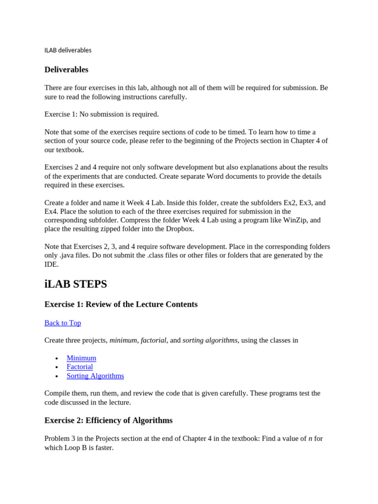 ILAB Deliverables | PDF