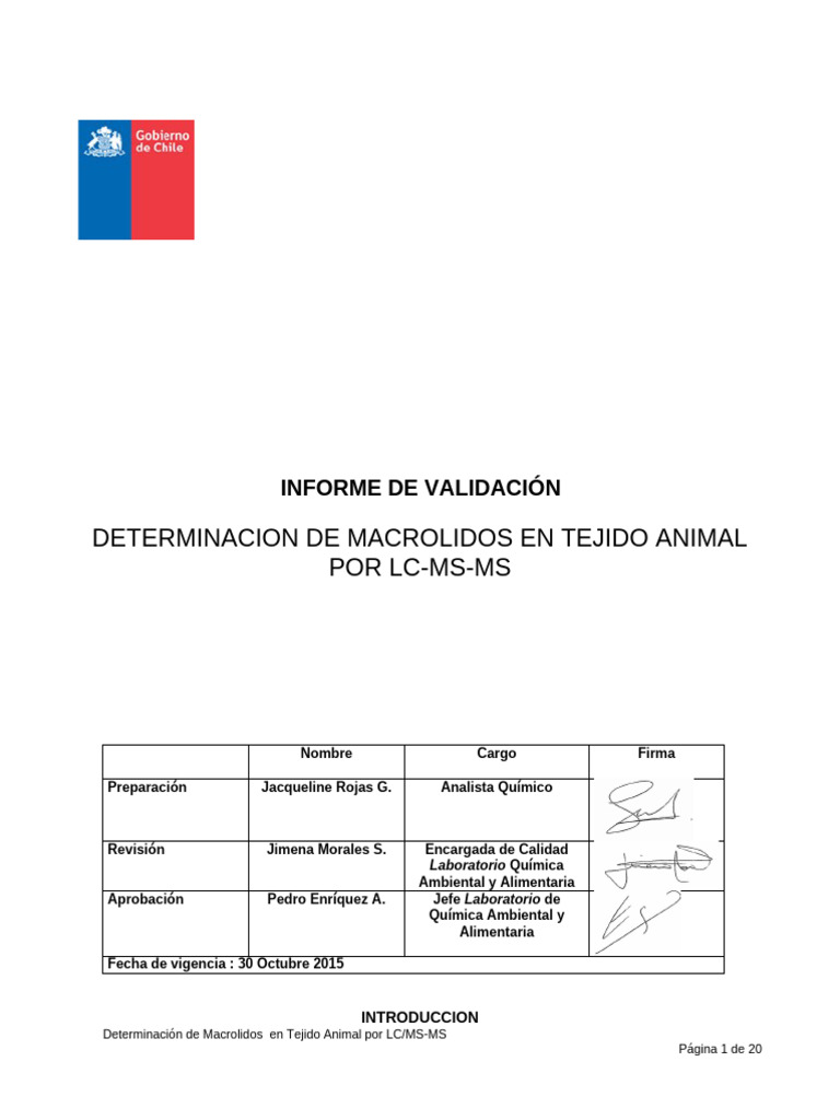 Informe Validacion Macrolidos | PDF