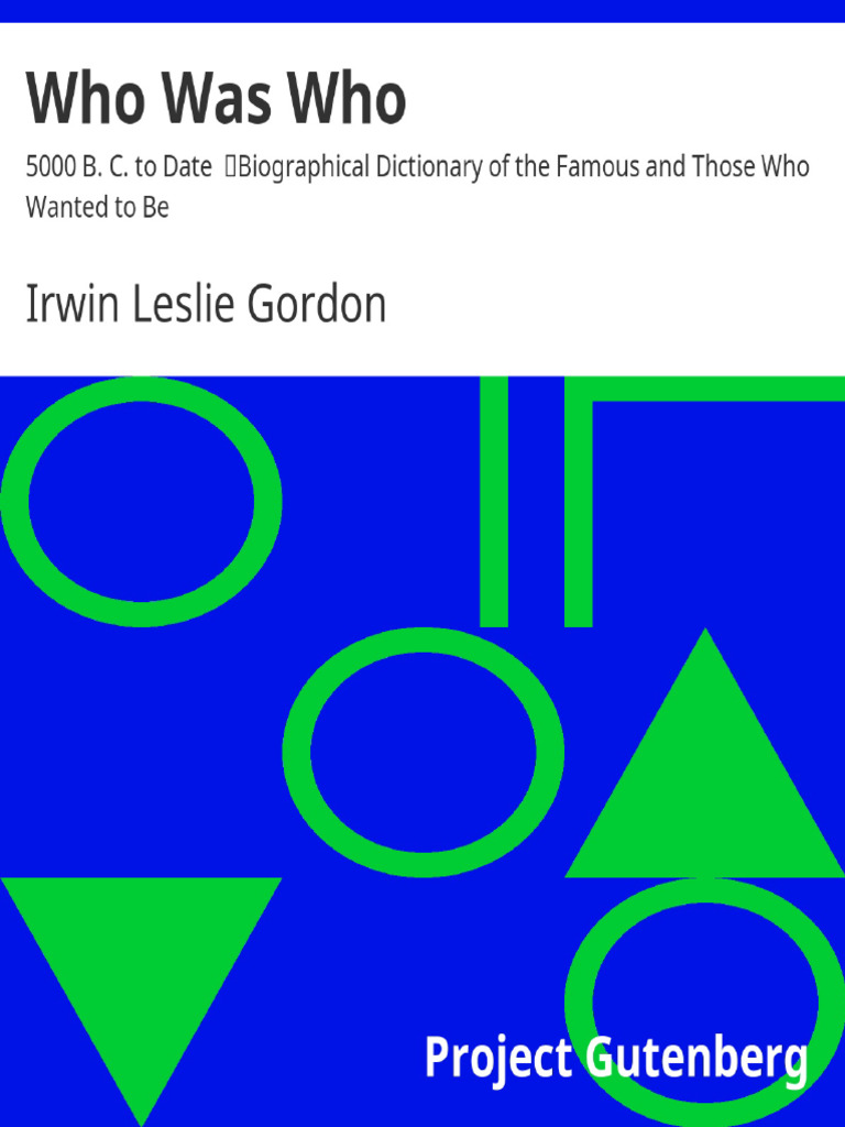 Who Was Who 5000bc To Date | PDF