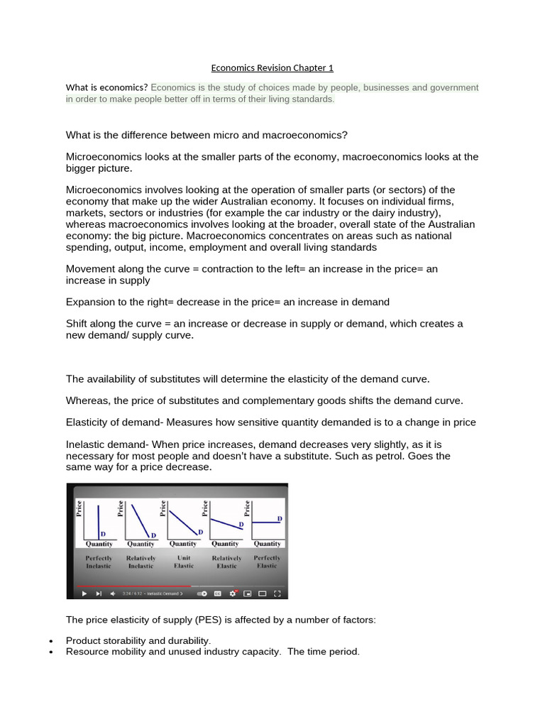 Economics Revision Macroeconomics Pdf