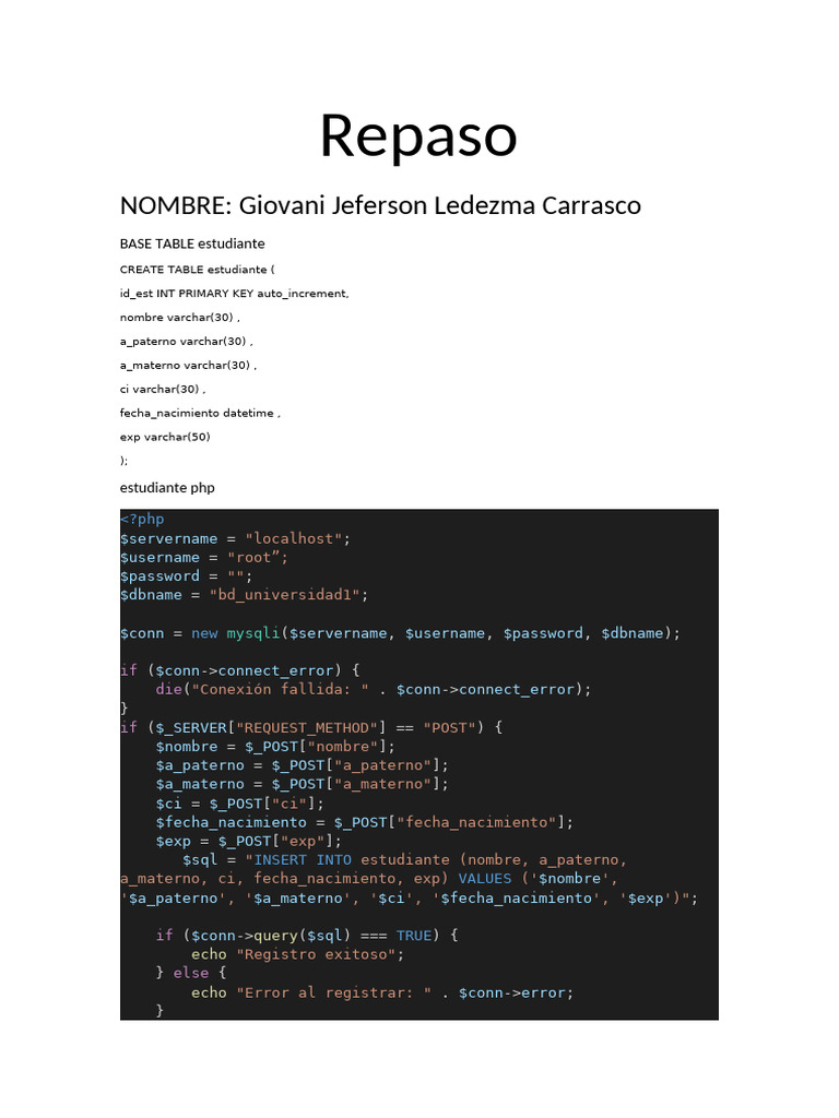 Repaso | PDF