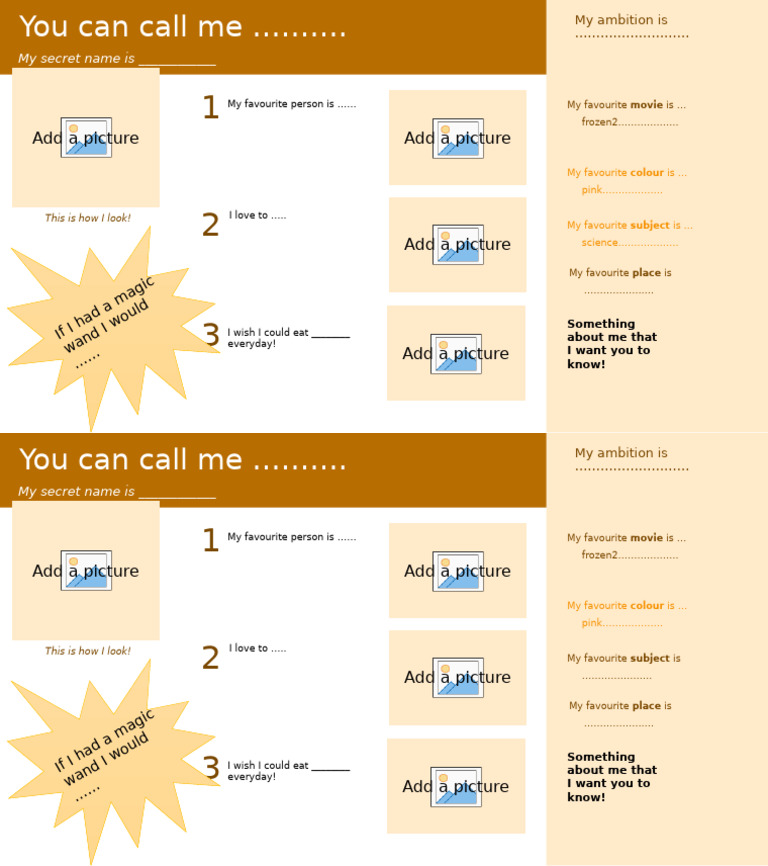 All About Me 4NB | PDF