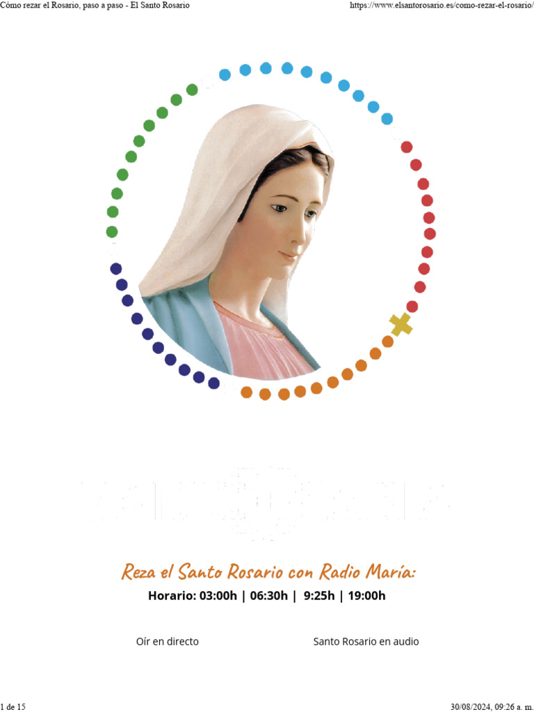 Cómo Rezar El Rosario Paso A Paso El Santo Rosario Pdf
