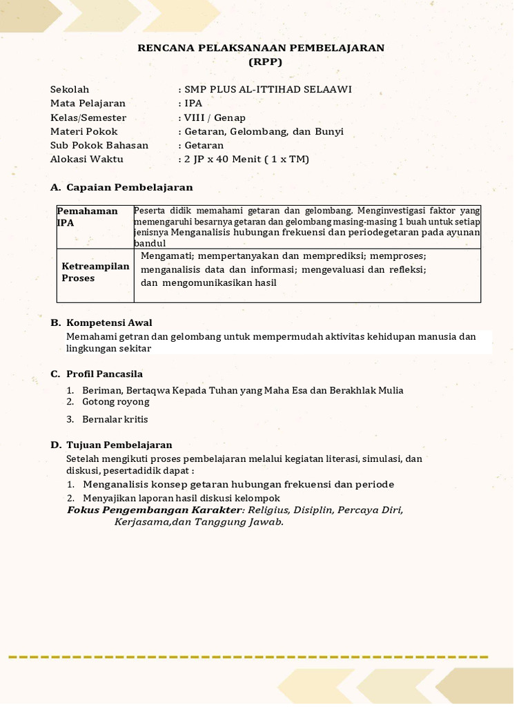 Modul Getaran Dan Gelombang Fix | PDF