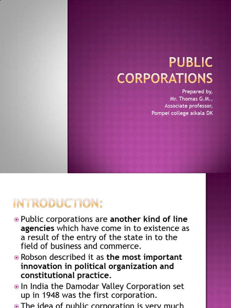 Public Corporations | PDF