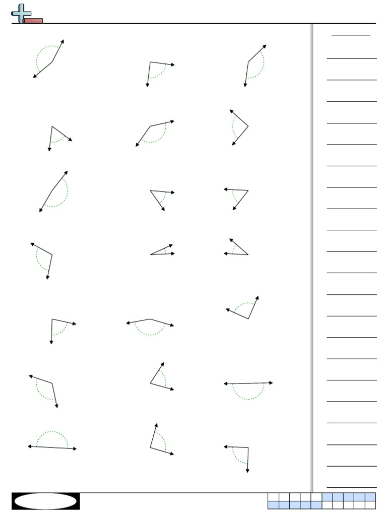 Determining Angle Visually Sheets | PDF