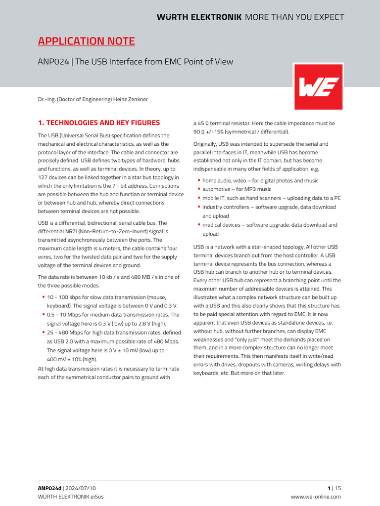 The USB Interface from EMC Point of View | PDF