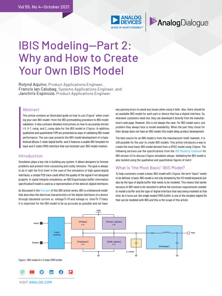 IBIS Modelling From SPICE | PDF | Spice | Electrostatic Discharge