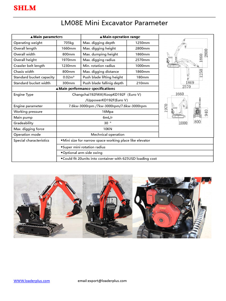 LM Mini Excavator Catalog 2022 | PDF | Pump | Manufactured Goods