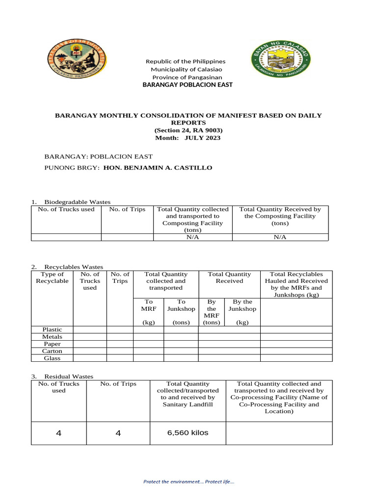 Pob East - MENRO REPORT July 2023 | PDF