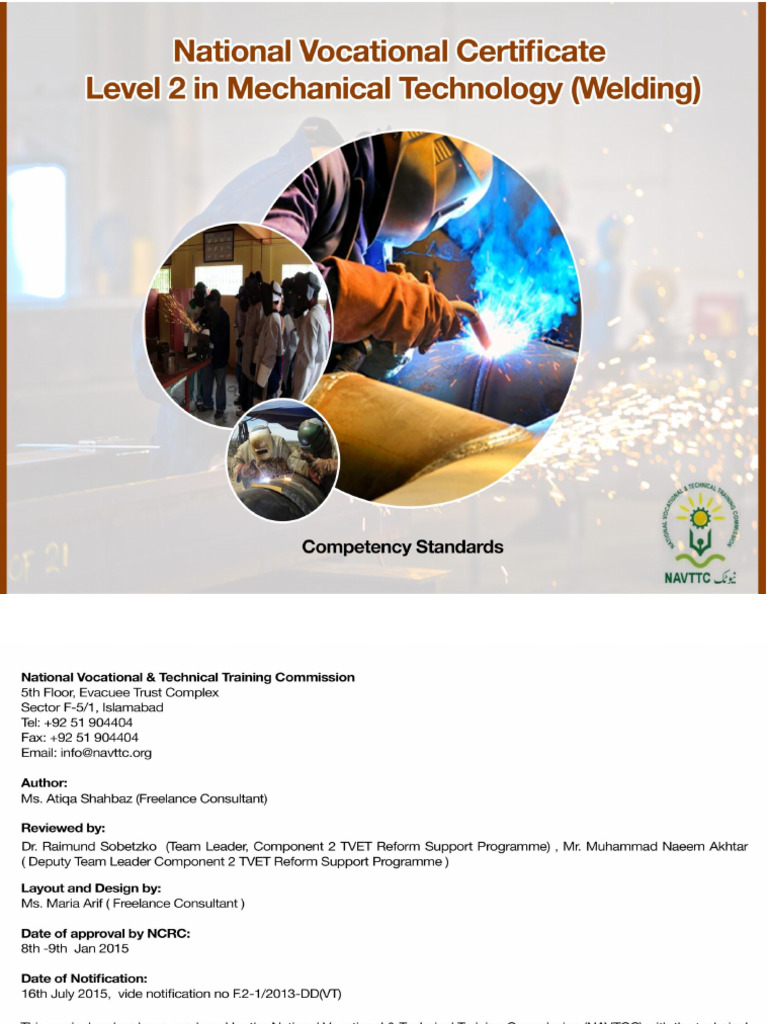 Competency Standard For Welder-Final | PDF