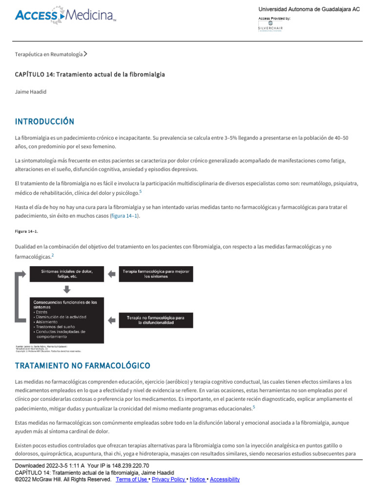 CAPÍTULO 14 - Tratamiento Actual de La Fibromialgia | PDF
