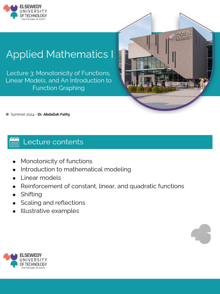 Lecture (3) (Applied Math I) | PDF