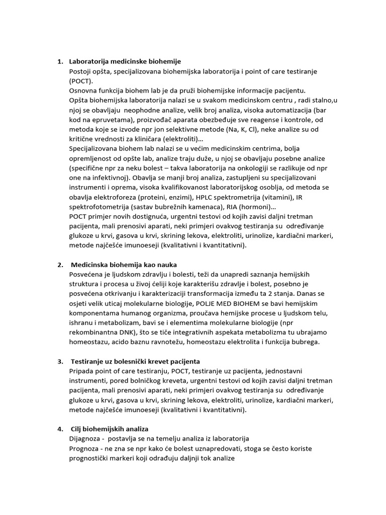 Medicinska Biohemija Usmeni | PDF | Lipoprotein | Gonadotropin