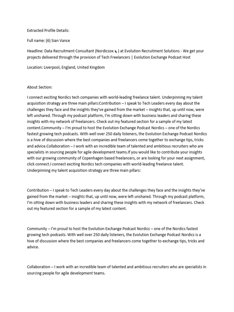 Linkedin Data | PDF
