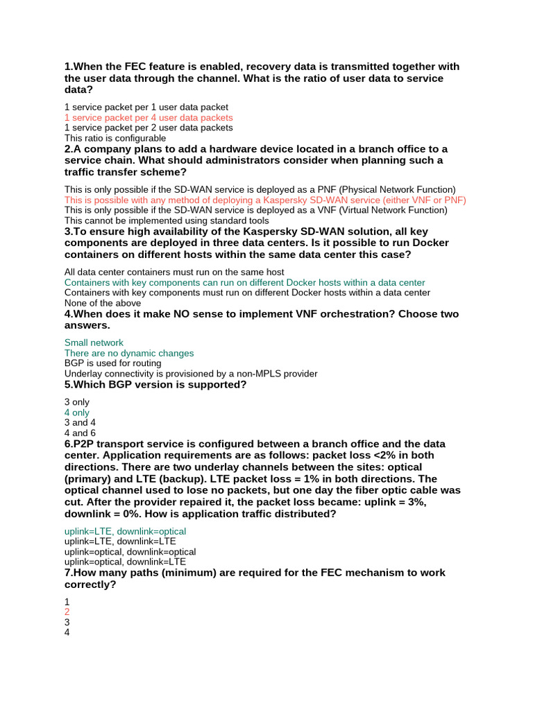 1 Service Packet Per 4 User Data Packets | PDF