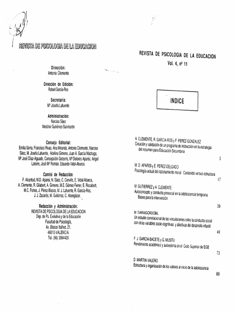 1993 Garcia Bacete y Musitu Rendimiento Académico y Autoestima Rev ...