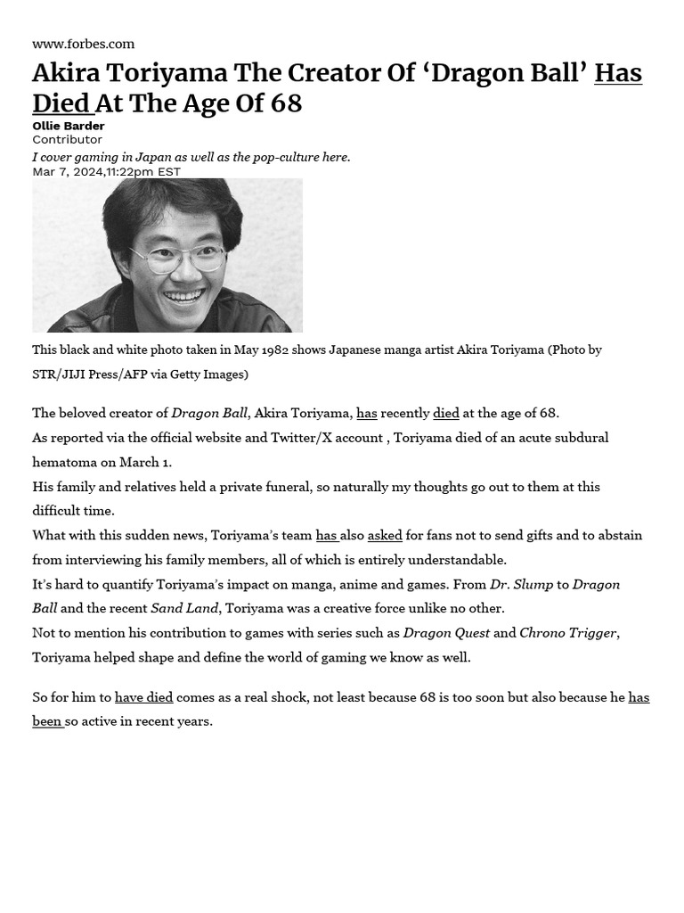 Akira Toriyama 4 | PDF