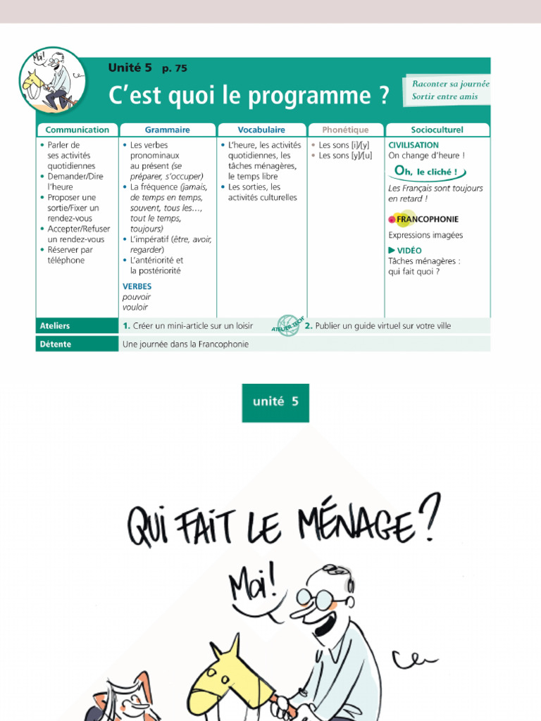 Ed.A1.U5 - C'est Quoi Le Programme¿ | PDF