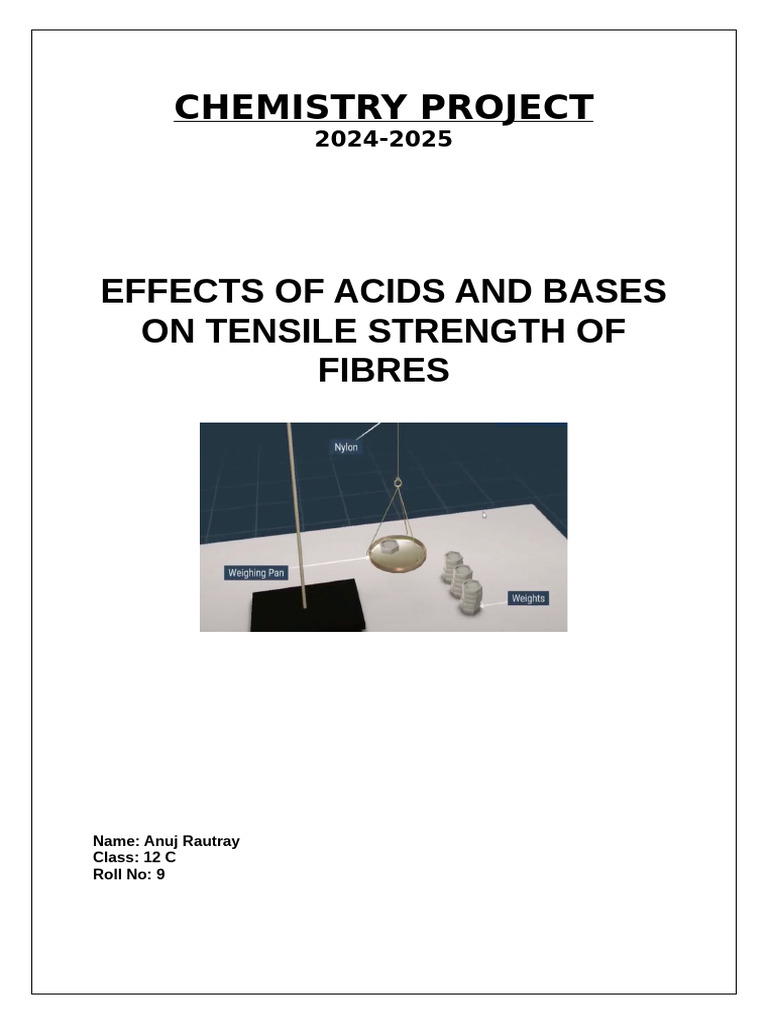 Chemistry Project | PDF