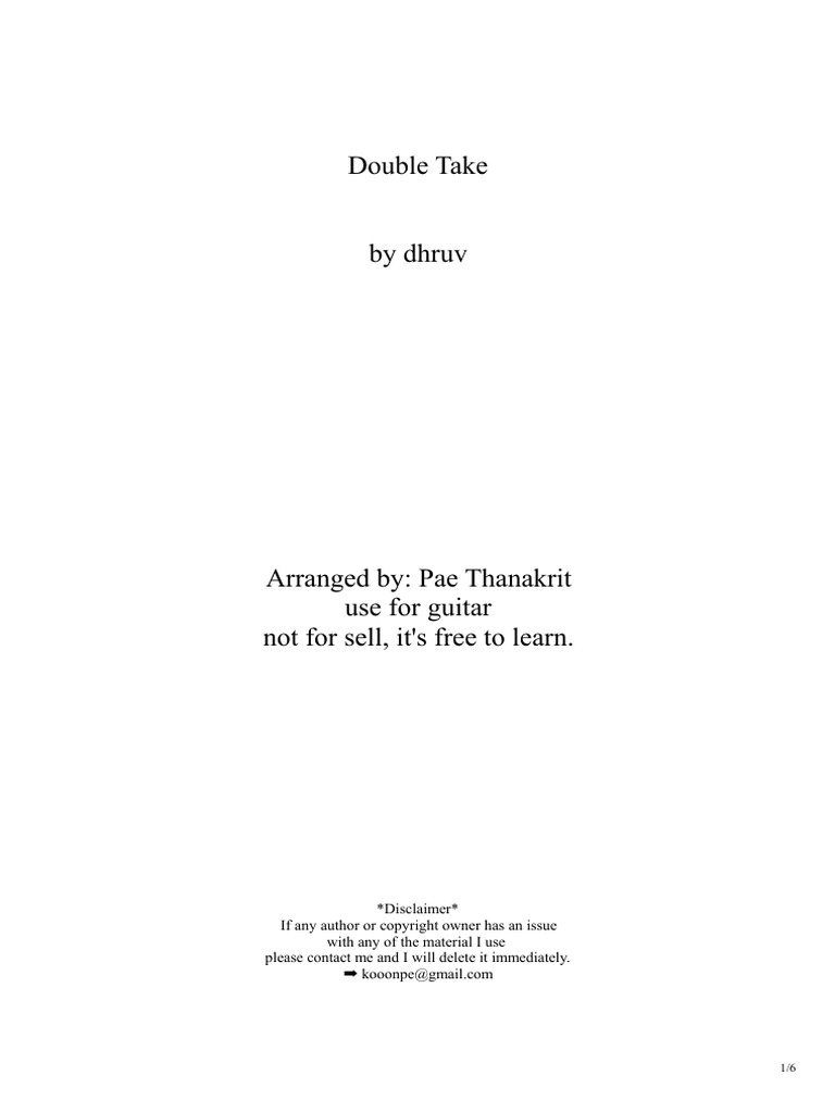 Double Take Tab by Pae Thanakrit | PDF