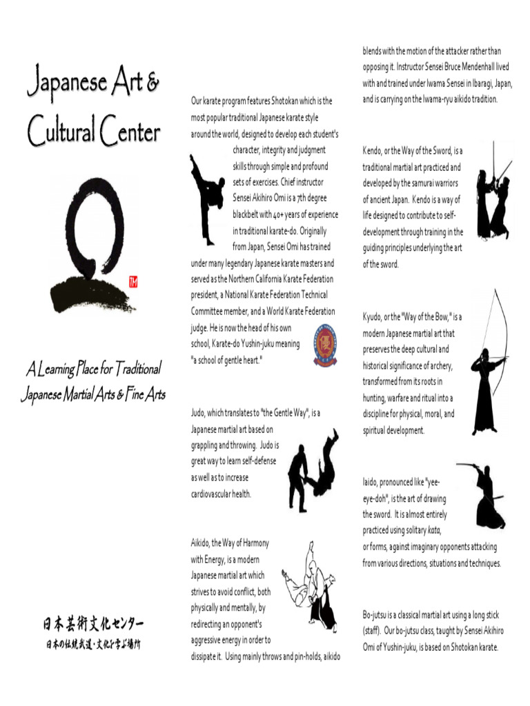 JACC English Brochure 2015-08-20 | PDF | Japanese Martial Arts | Karate