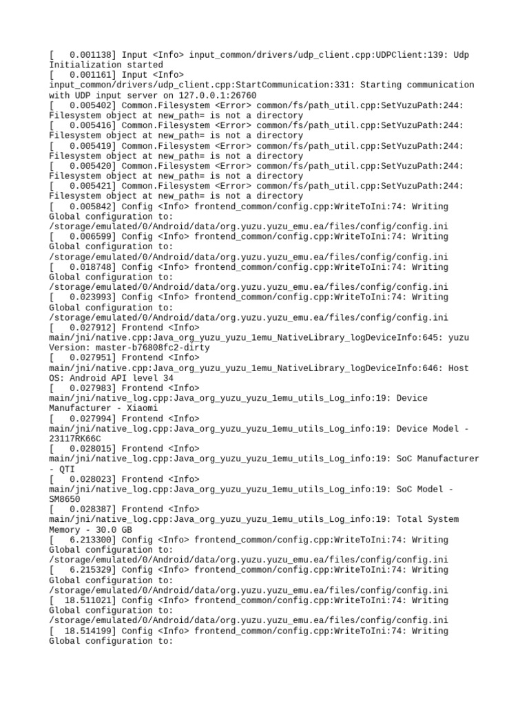 Yuzu Log | PDF | File System | Computing Platforms