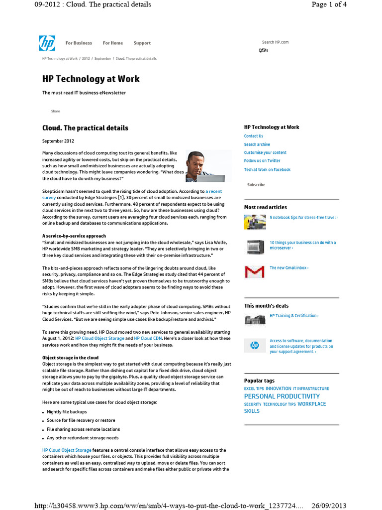 HP The Cloud Practical Details | PDF