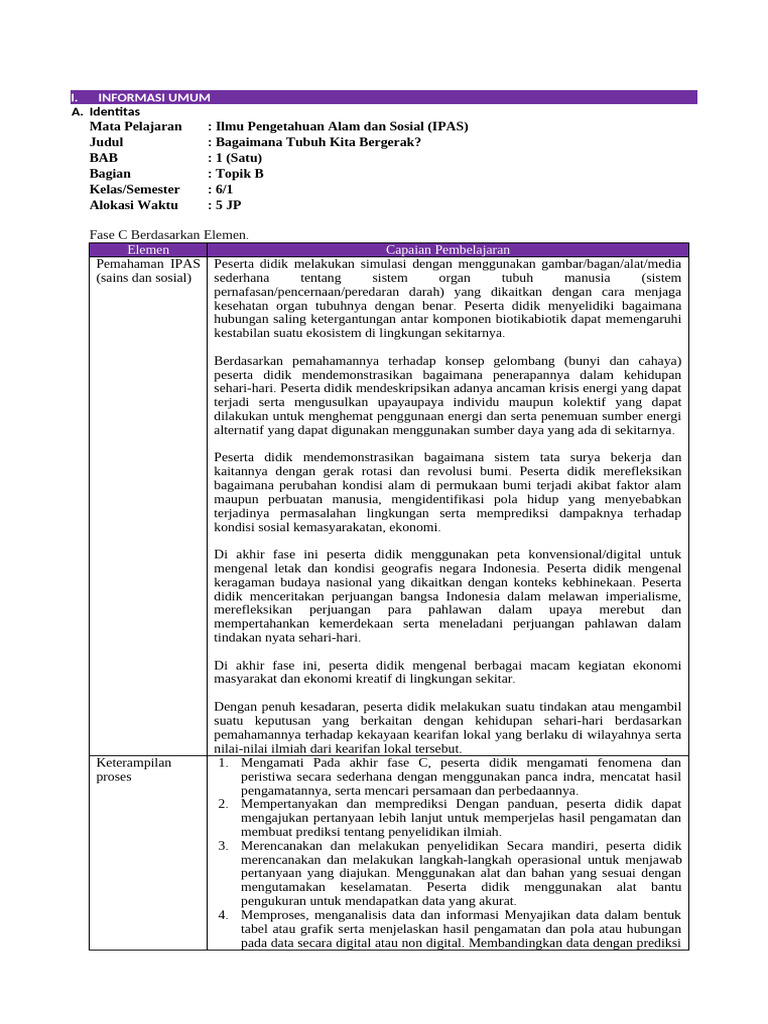 IPAS BAB 1 Topik B | PDF