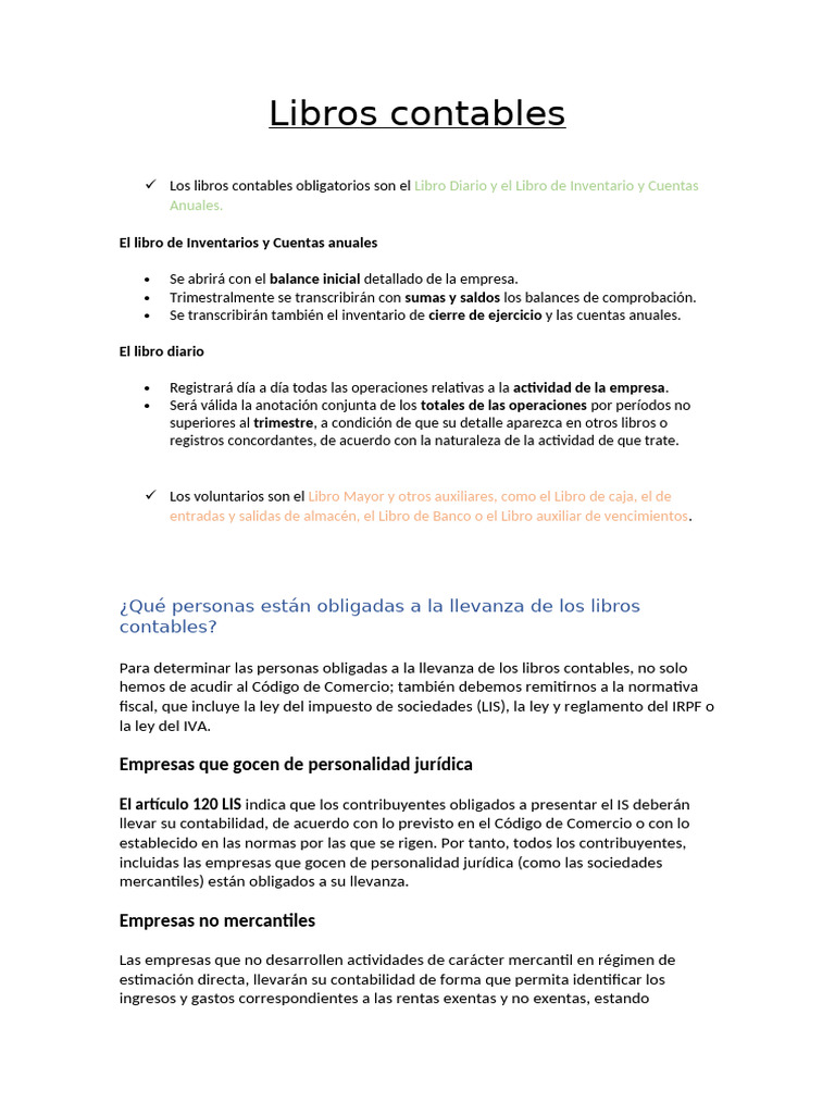 Libros Contables | PDF | Contabilidad | Business