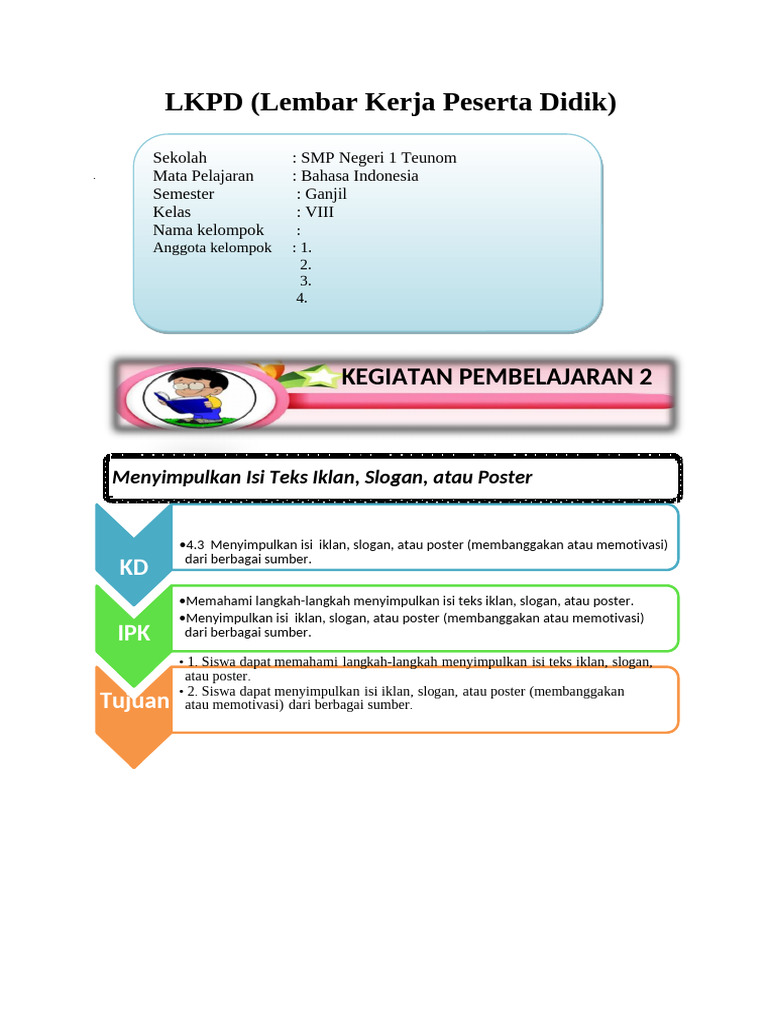 LKPD Iklan M 3 | PDF