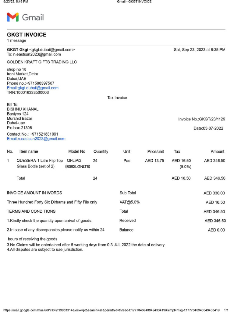 Gmail - GKGT INVOICE-2 (6) | PDF