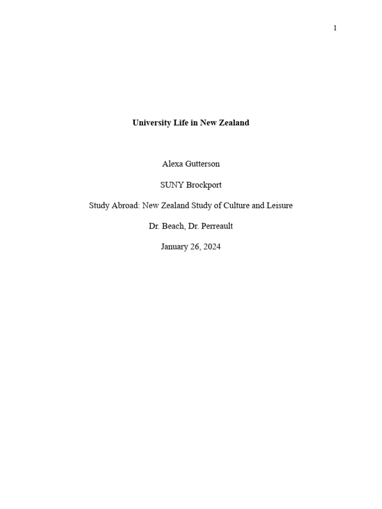 New Zealand Final Paper | PDF