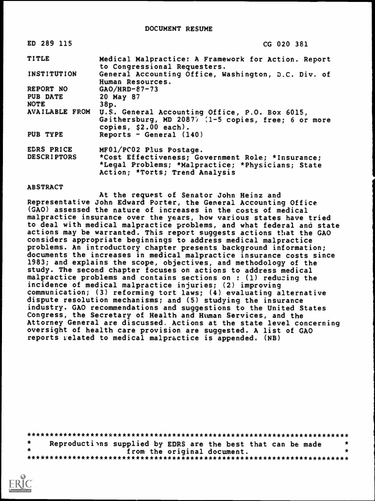 Medical Malpractice Tort Law | PDF